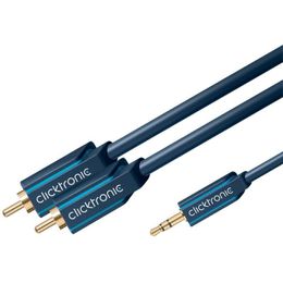 CLICKTRONIC Casual MP3 Adapterkabel (3,5mm Klinken-St./2x Cinch-St.), 10,0m