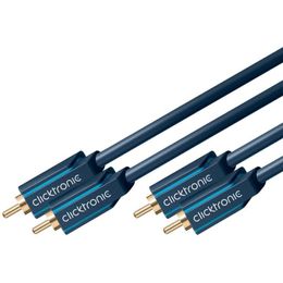 CLICKTRONIC Casual Stereo Audiokabel (2x Cinch-St./2x Cinch-St.), 0,5m Cinch-Ko