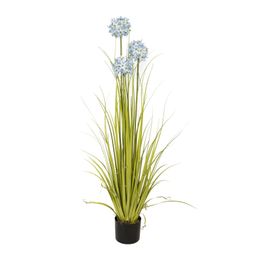 EUROPALMS Alliumgras, Kunstpflanze, blau, 120 cm