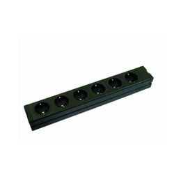 Eurolite Steckdosenleiste ALU 6-fach - schwarz