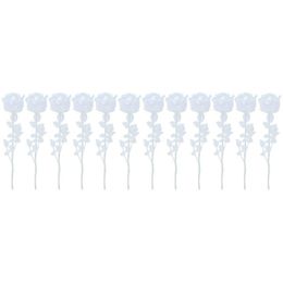 12x EUROPALMS Kristallrose, transparent, 61cm, Kunstpflanze