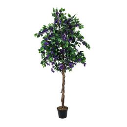 EUROPALMS Bougainvillea lavendel m. Zementfu&szlig; 180cm, Kunstpflanze
