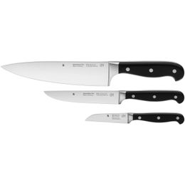 WMF Messer-Set Spitzenklasse Plus (Set, 3-tlg), Messerklingen aus Spezialklingenstahl, Made in Germany, schwarz