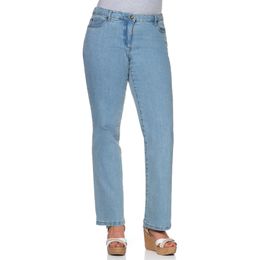 sheego Große Größen: Schmale Stretch-Jeans KIRA in Used-Optik, light blue Denim, Gr.100