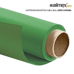 WALIMEX pro Hintergrundkarton 1,35x10m,gr&uuml;n chroma