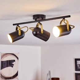 hofstein Rialey Deckenleuchte Messing, Schwarz, 3-flammig