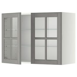 IKEA METOD Wandschrank mit Böden/2 Glastüren