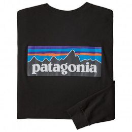 Patagonia - L/S P-6 Logo Responsibili-Tee - Longsleeve Gr XS schwarz