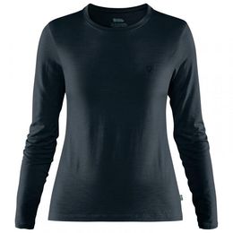 Fjällräven Fjällräven - Women's Abisko Wool L/S - Merinolongsleeve Gr XXS blau/schwarz