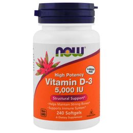 Now Foods, Vitamin D3 5000 IU 240 Softgels, Wochendosis []