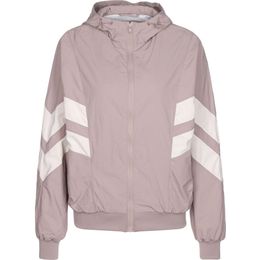 Urban Classics Jacke 'Crinkle Batwing' Damen Gr&ouml;&szlig;e L pink / wei&szlig;