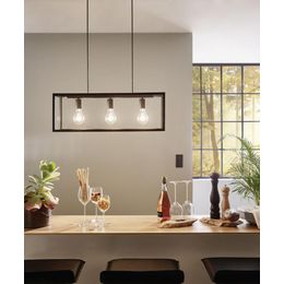 Eglo Leuchten Eglo CHARTERHOUSE Pendelleuchte Schwarz, 3-flammig