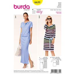 Burda Schnitt 6639 "Kleid mit Wasserfallausschnitt"