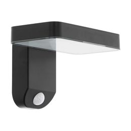 Eglo Leuchten EGLO PASTION Solar-Außenwandleuchte LED Schwarz, 1-flammig, Bewegungsmelder