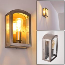 hofstein Chipola Außenwandleuchte Edelstahl, 1-flammig