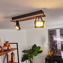 hofstein Giresta Deckenleuchte LED Braun, Schwarz, 2-flammig