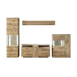 Woodford Wohnwand Astoria ¦ holzfarben ¦ Maße (cm): B: 300 H: 208 T: 45.0 » Höffner