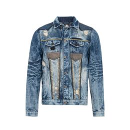 Cipo & Baxx Cipo & Baxx &Uuml;bergangsjacke Herren Gr&ouml;&szlig;e L creme / blau / braun Sommerjacke
