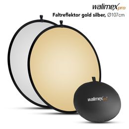 WALIMEX pro Faltreflektor gold/silber, &Oslash;107cm