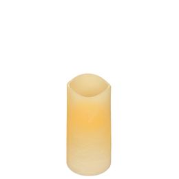 buttinette LED Kerze aus Echtwachs, mit Timer, creme, 14 x 7,5 cm
