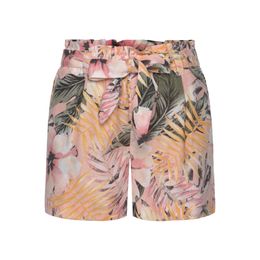 Lascana Shorts Damen Gr&ouml;&szlig;e 34 gelb / gr&uuml;n / rosa