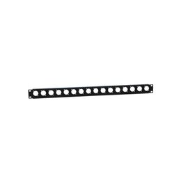 Adam Hall ah 19" Parts 872225 - U-Rackblende 1 HE f&uuml;r 16 x XLR Buchsen mit Zugentlastung