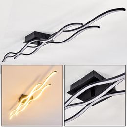 hofstein Flow Deckenleuchte LED Schwarz, 3-flammig