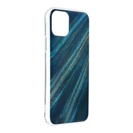 cofi1453 Handyhülle Handy Hülle "Marble Cosmo" Muster Handyschale, Handy Hülle Schutz Cover Case "Marble Cosmo" Muster Handyschale Tasche, blau