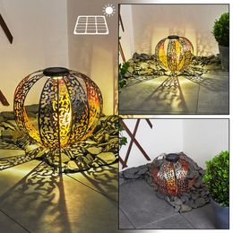 hofstein Wasalea Solar-Kugelleuchte LED Bronze, Schwarz, Silber, 1-flammig