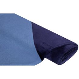 buttinette Alpenfleece "Bicolor", jeansblau-melange/dunkelblau