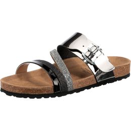 Lico Pantolette 'Bioline Fashion' Damen Gr&ouml;&szlig;e 40 grau / silber