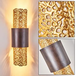 hofstein Hosea Wandleuchte Gold, Messing, 2-flammig
