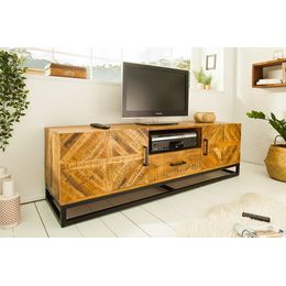 Riess Ambiente Massives TV-Board INFINITY HOME 160cm Mangoholz Industrial Design