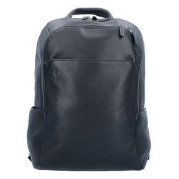 Piquadro Black Square Rucksack Leder 39 cm Laptopfach nero