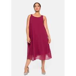 sheego Große Größen: Cocktailkleid aus Chiffon, in A-Linie, himbeere, Gr.40