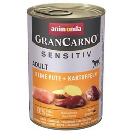 animonda GranCarno Adult Sensitive Pute & Kartoffel pur 6 x 400g Hundefutter