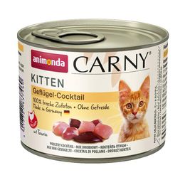 animonda Dose Carny Kitten Geflügel-Cocktail 12 x 200g Katzenfutter getreidefrei