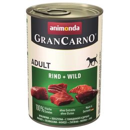 animonda GranCarno Adult Rind & Wild 6 x 400g Hundefutter