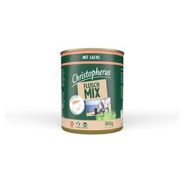 CHRISTOPHERUS Dog Dose Fleischmix mit Lachs 6 x 800g Hundefutter nass