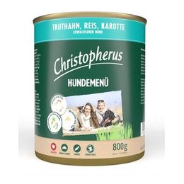 CHRISTOPHERUS Hundemenü mit Truthahn, Reis, Karotte 6 x 800g Hundefutter