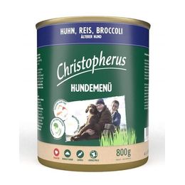 CHRISTOPHERUS Hundemenü Senior mit Huhn, Reis, Broccoli 6 x 800g Hundefutter