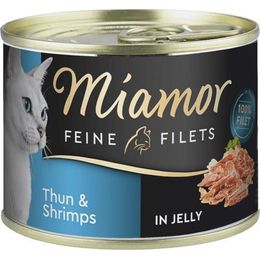 12 x Miamor Dose Feine Filets Thunfisch und Shrimps 185g