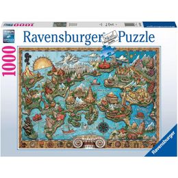Ravensburger Puzzle Geheiminsvolles Atlantis, 1000 Puzzleteile, FSC® - schützt Wald - weltweit; Made in Germany, bunt