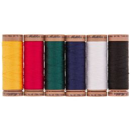 Mettler Silk Finish Cotton "Grundfarben", Stärke: 40, Inhalt: 6x 150 m