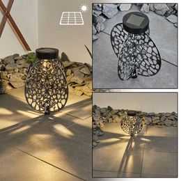hofstein Mesan Solar-Kugelleuchte LED Schwarz, Silber, 1-flammig