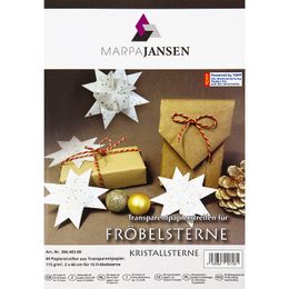 Marpa Jansen Transparentpapierstreifen-Set Fröbelsterne "Kristallsterne", 60 Streifen