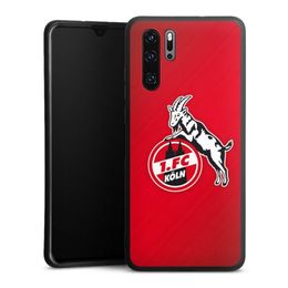 DeinDesign Handyhülle 1. FC Köln Offizielles Lizenzprodukt EffZeh 1. FC Köln rot, Huawei P30 Pro Silikon Hülle Premium Case Handy Schutzhülle, schwarz