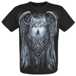 Spiral Wolf Spirit T-Shirt schwarz in L