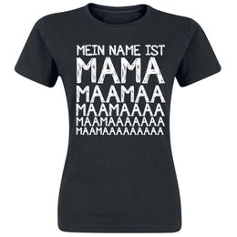Familie & Freunde Familie und Freunde - Mein Name ist Mama T-Shirt schwarz in M