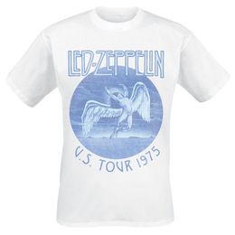 Led Zeppelin Tour 75 T-Shirt weiß in L